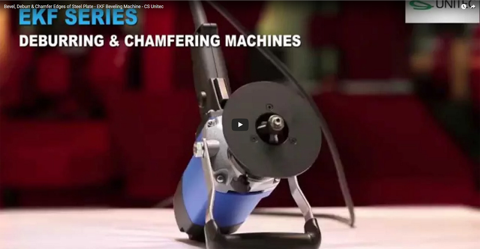 Bevel, Deburr & Chamfer Edges of Steel Plate - EKF Beveling Machine ...