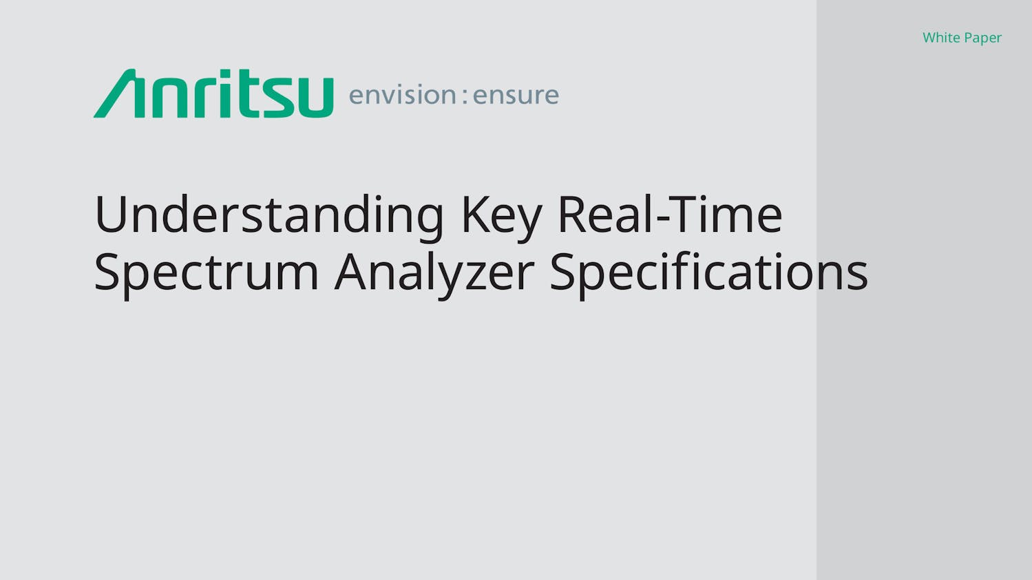 Understanding Key Real Time Spectrum Analyzer Specifications New Equipment Digest