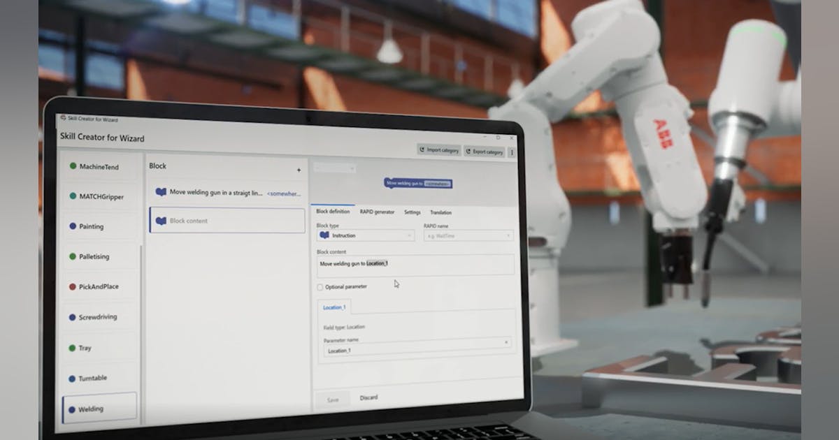 Abb Extends No Code Wizard Easy Programming To Industrial Robots New