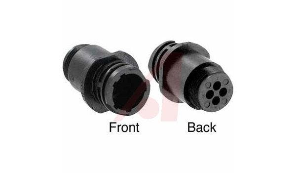 Connector, CPC; 4; Receptacle; Wire; 11; All Plastic; 5/8 in. - 24 UNEF ...