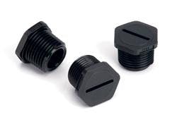NPT THREADED PLUGS FEATURE HEX SHAPED HEAD WITH SLOT FOR EASY WRENCH OR ...