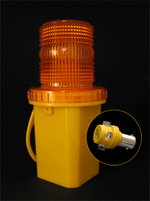 LED Hazard Warning Lamp Runs for 4,728 Hours in Twin 6V DC Battery ...